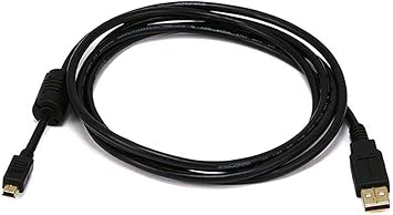Amazon.com: Monoprice 3-Feet USB 2.0 A Male to Mini-B 5pin Male 28 ...