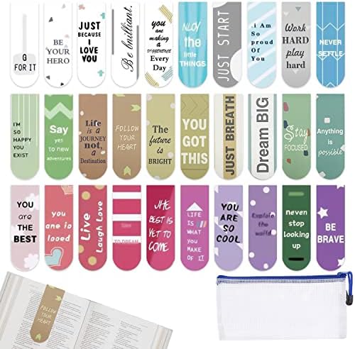30 Pieces Inspirational Quotes Magnetic Bookmarks Encouraging Bookmarks ...