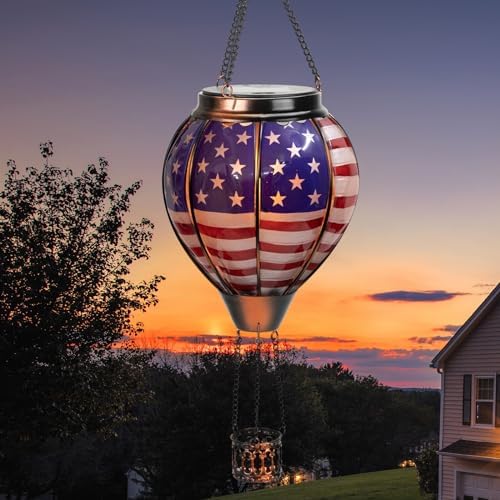 Amazon.com: SAGEFINDS Solar Hot Air Balloon | Outdoor LED Hanging ...