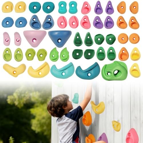 Amazon.com: SREHRLY 50 PCS Rock Climbing Wall for Kids,Rock Wall ...