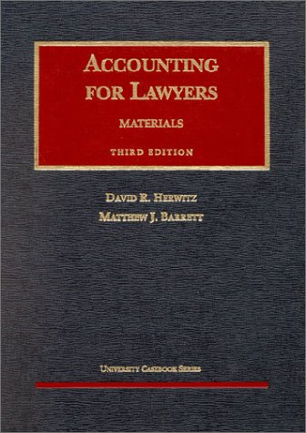 Materials on Accounting for Lawyers: Herwitz, David R., Barrett ...