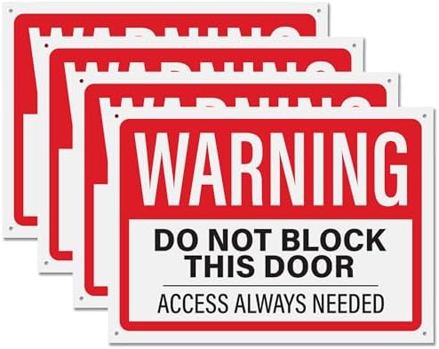 4pk Do Not Block Door Sign | Warning Do Not Block This Door Access ...