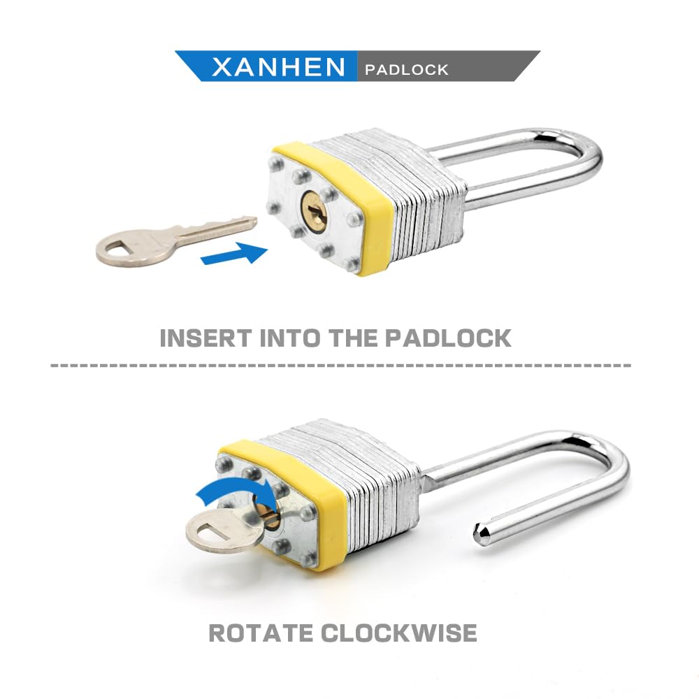 Snapklik.com : XanHen Keyed Alike Laminated Steel Padlocks