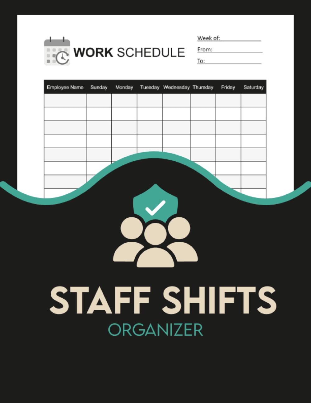 staff shifts organizer: Daily Undated Employees Time Sheet Log Book ...