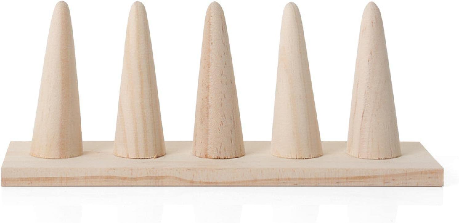 Amazon.com: VVIEER Solid wood 5 position ring rack counter display ...