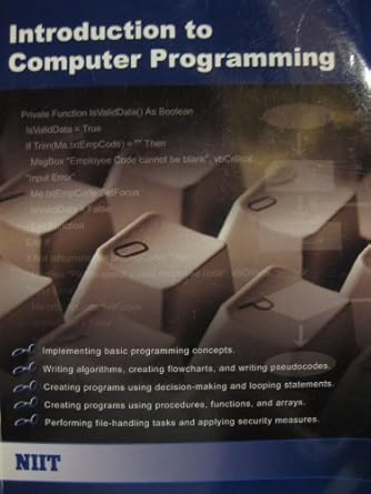 Introduction to Computer Programming: NIIT: Amazon.com: Books