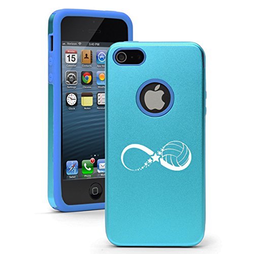 For Apple iPhone 5 5s Aluminum Silicone Dual Layer Hard Case Cover ...
