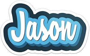 Amazon.com: Cartoon Jason Name Sticker - Waterproof Vinyl Decal for Car ...