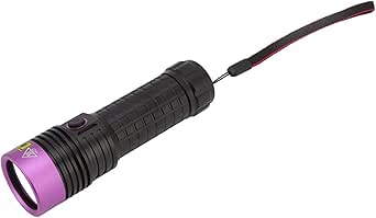 Flashlight, Keys Control Purple Light Flashlight 2 Gears Black Filter ...