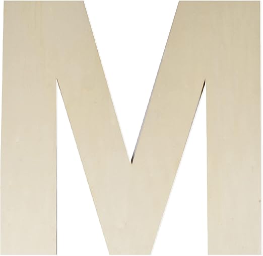 Amazon.com: Wooden Letters 12 Inch, Big Wooden Letter M Shapes Cutouts ...