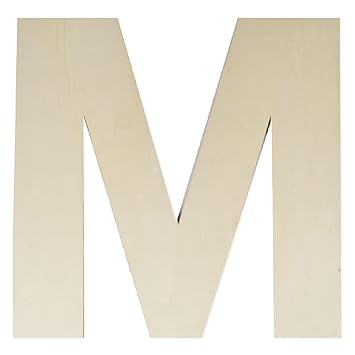 Amazon.com: Wooden Letters 12 Inch, Big Wooden Letter M Shapes Cutouts ...
