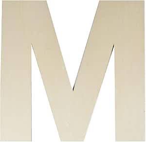 Amazon.com: Wooden Letters 12 Inch, Big Wooden Letter M Shapes Cutouts ...