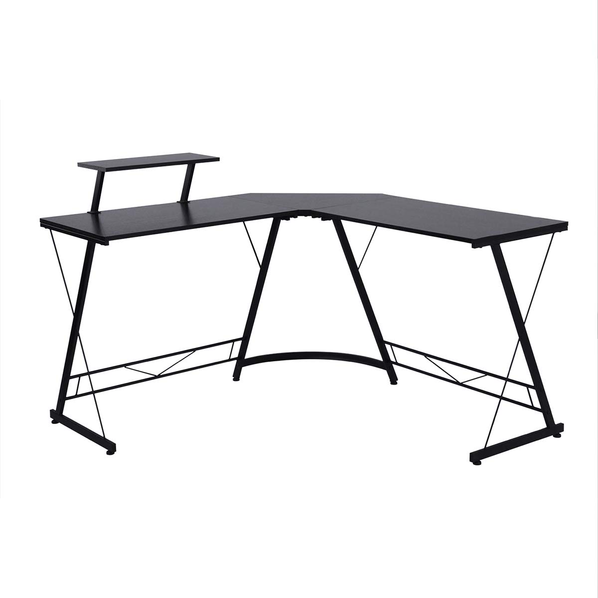 FurnitureR Laptop Writing Study Simple Z-Shaped Metal Frame Easy ...