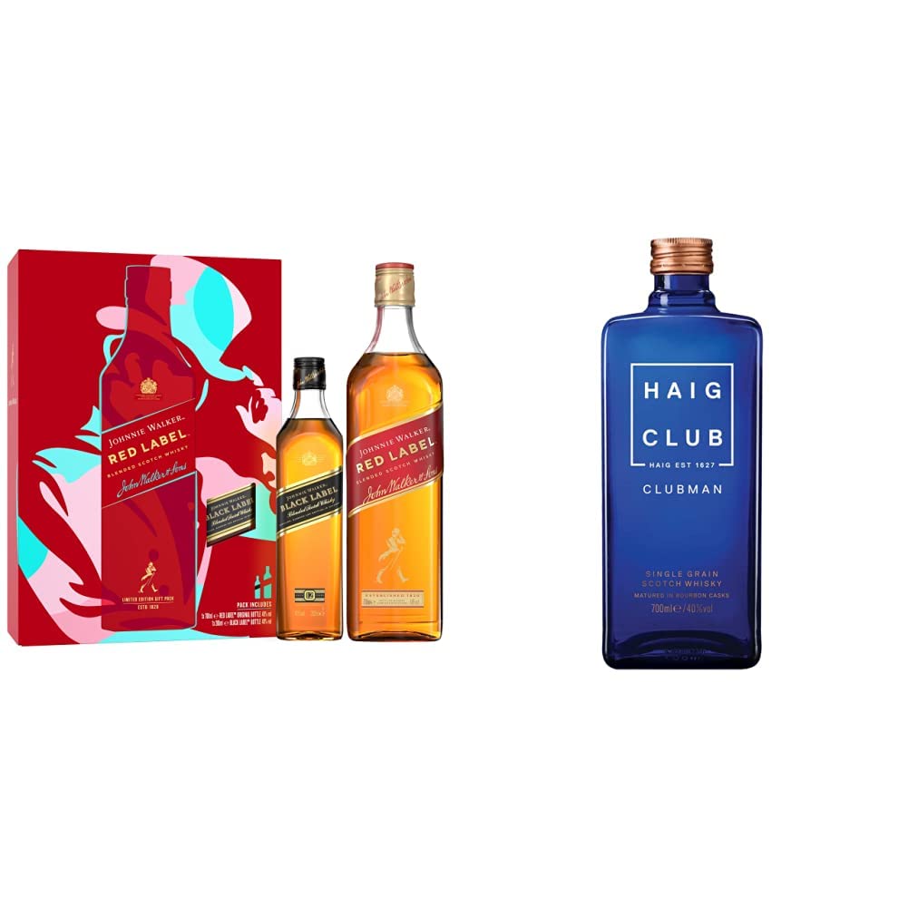 Buy Johnnie Walker Red Label Blended Scotch Whisky 70cl and Johnnie ...