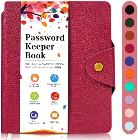 Amazon.com : Password Keeper Book with Alphabetical Tabs, Username and ...