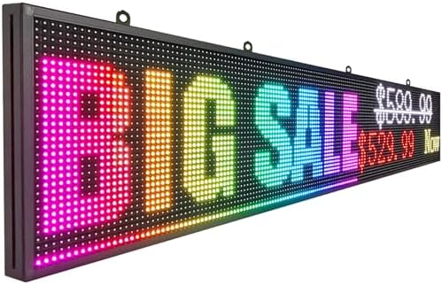 Amazon.com : P10 LED Digital Sign 77"x14" WiFi Control With High ...