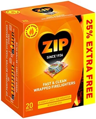 Zip High Performance Energy Firelighters Pack of 30 Plus 33% Free ...