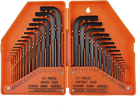 TooToo 31Pc Allen Key Set Metric & Imperial Combination Hex Wrench Keys ...