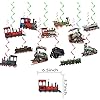 24 Pcs Train Hanging Swirls Train Spirals Ceiling Swirls Decorations ...