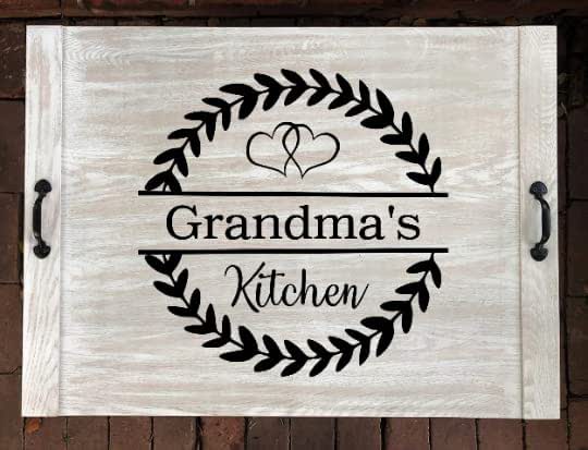 Amazon.com: Noodle Board Decal | Wreath Monogram Decor | Grandma's ...