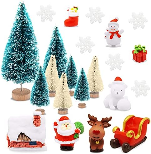 Amazon.com: CCINEE 16pcs Mini Resin Christmas Figurines Ornaments ...