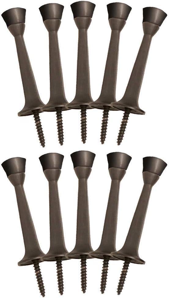 Amazon.com: 10-Pack Solid Steel Door Stops with Soft Rubber Tip - Door ...