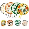 Amazon.com: 4 Styles Summer Round Foldable Hand Fan Japanese Foldable ...