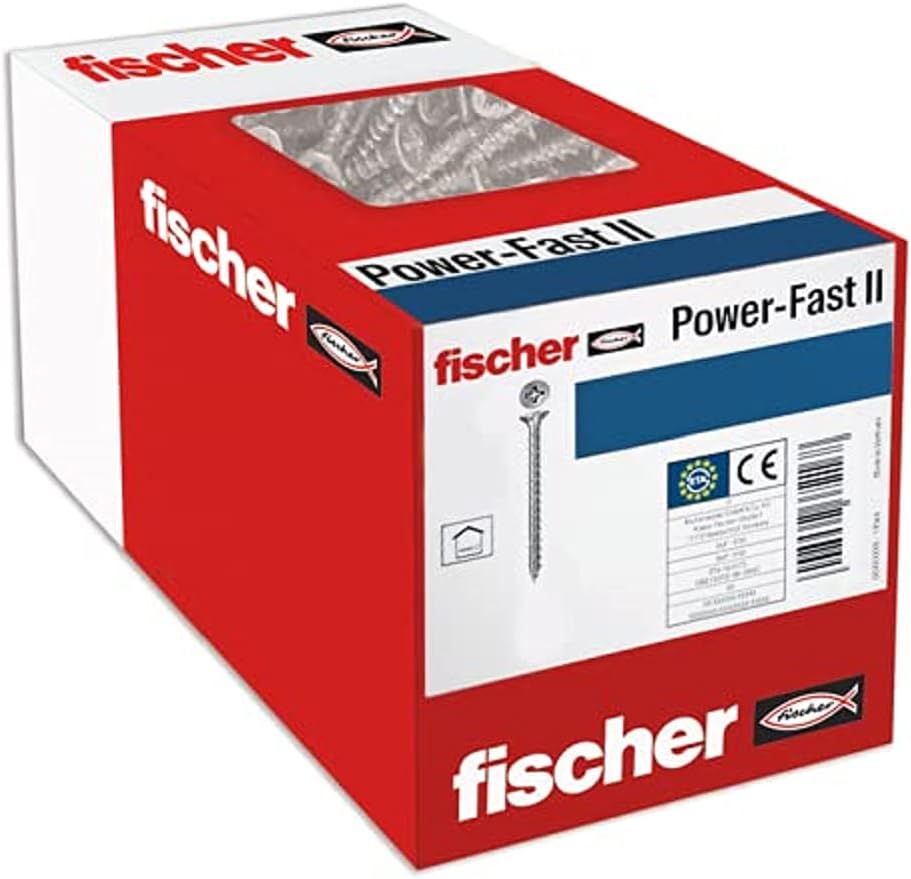fischer PowerFast II CZF 3.0 x 20 Chipboard Screws (Pack of 1000) with ...