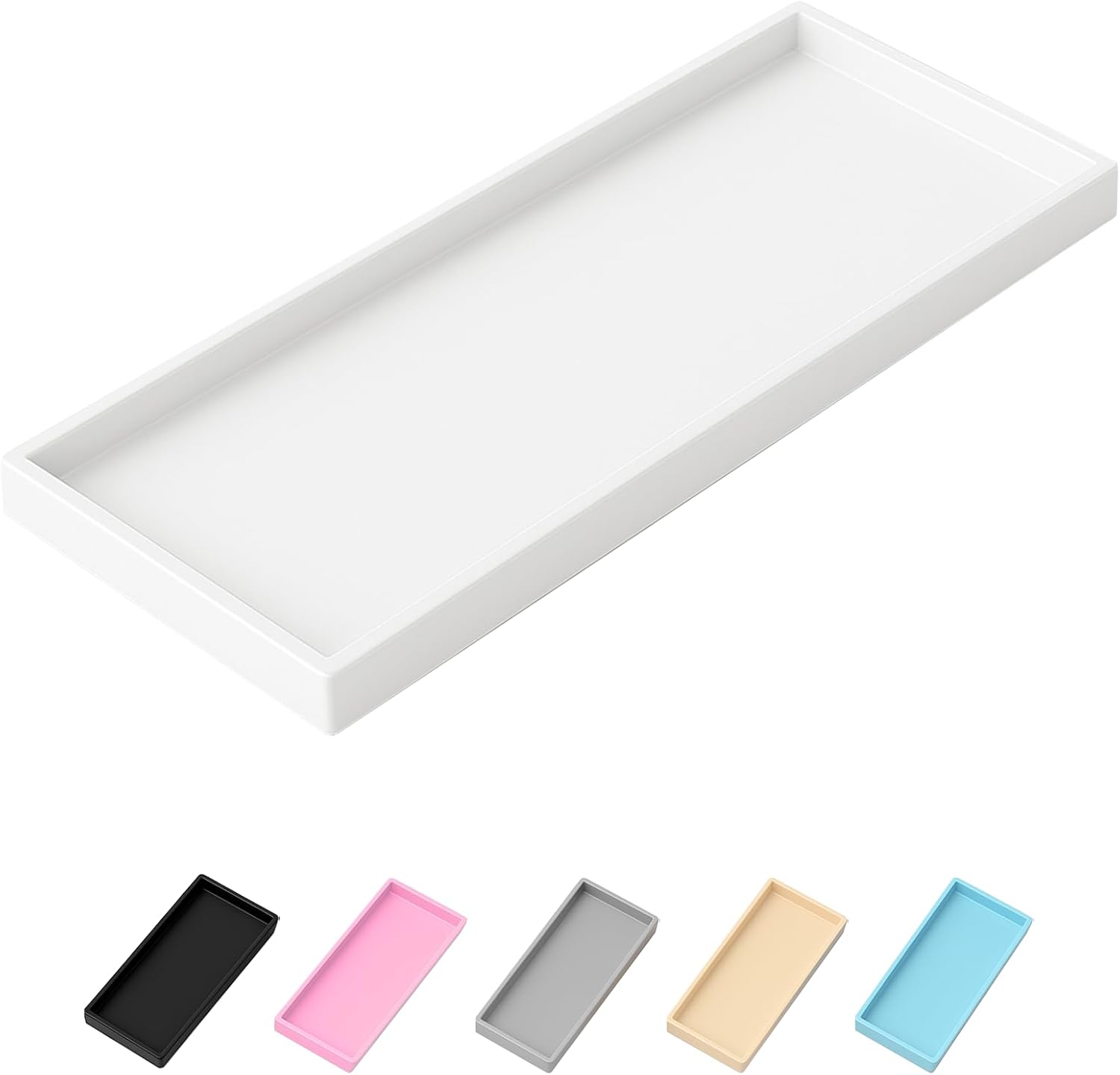 Amazon.com: Mriluvy Vanity and Bathroom Tray, 15" ABS Countertop ...