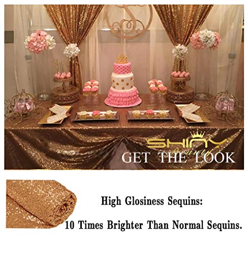 ShinyBeauty Sparkle Backdrop Curtain Gold 2 Panels Set Sequin - Want It All