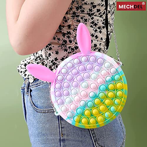 Mechdel Pop It Fidget Toy Shoulder Bag, Fidget Purse Push Bubble Fidget ...