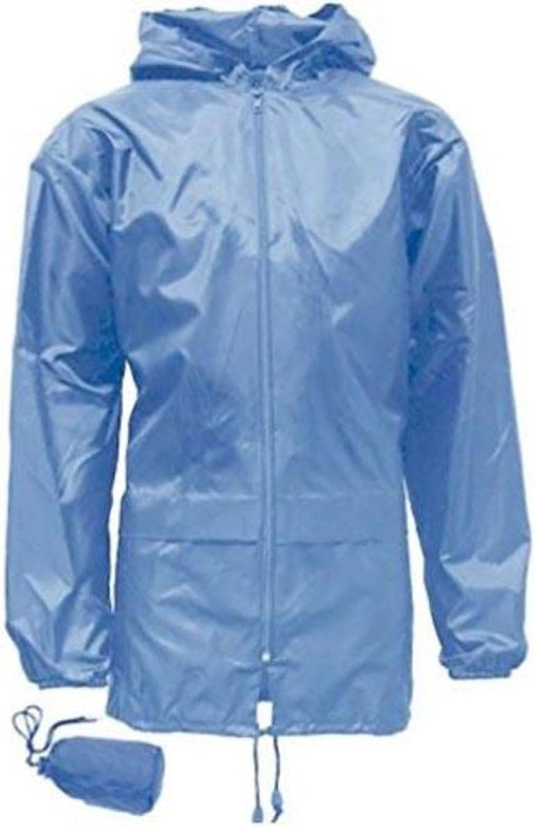 Kids Pack a Mac Rain Jacket Kagool | Coat Cagoule | Age 4~16 Sky Blue ...
