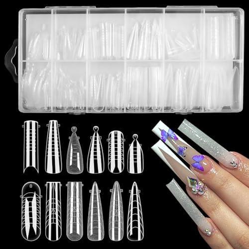 Amazon.com: Nail Dual Forms for Polygel, 144Pcs Nail Forms for Builder ...