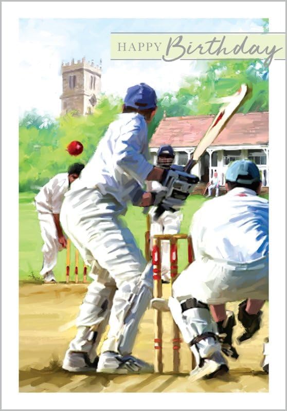 CRICKET Birthday Card Pastimes Range : Amazon.co.uk: Stationery ...