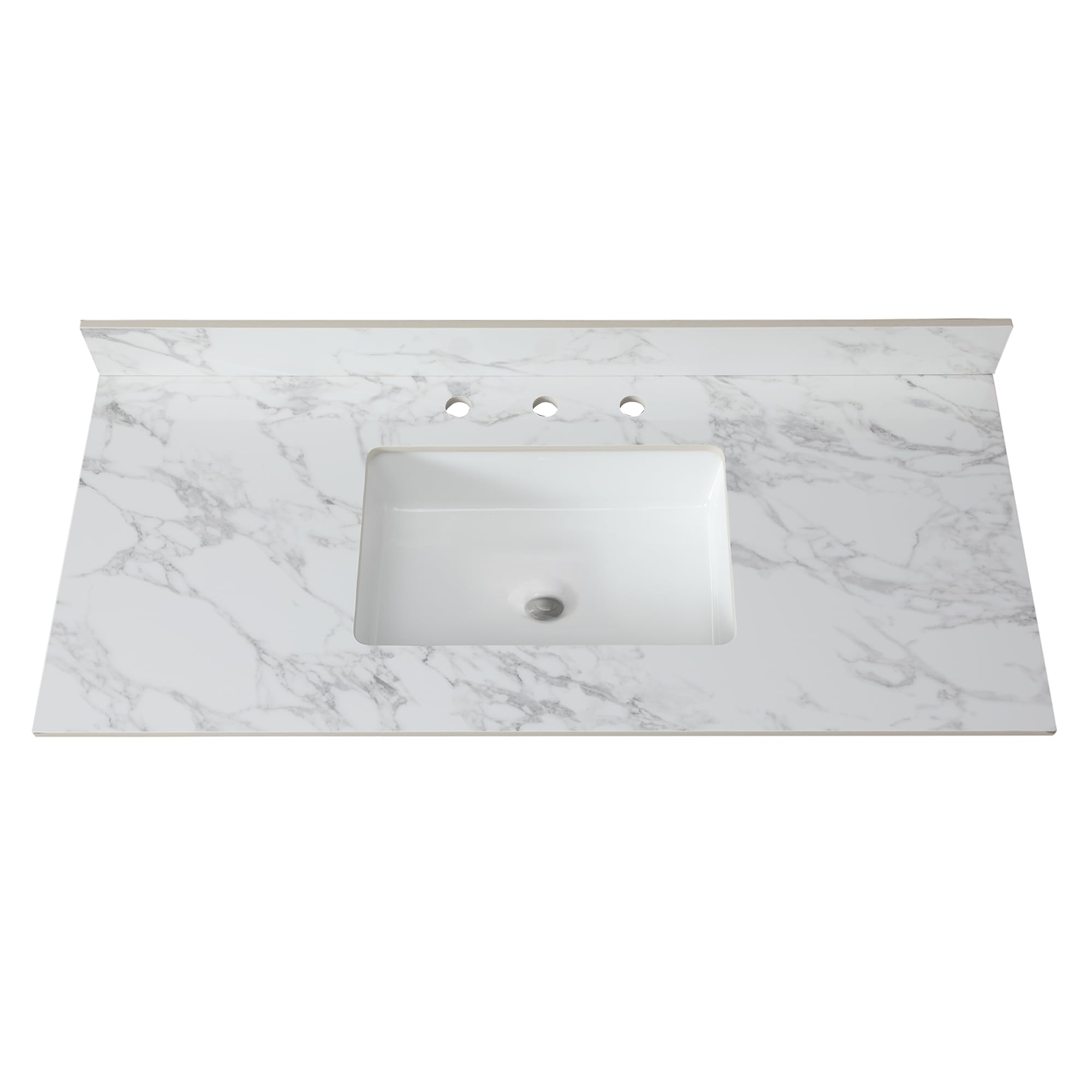Amazon.com: 49 IN Vanity Top, Bathroom Vanity Top with Ceramic Sink and Backsplash, Sintered ...