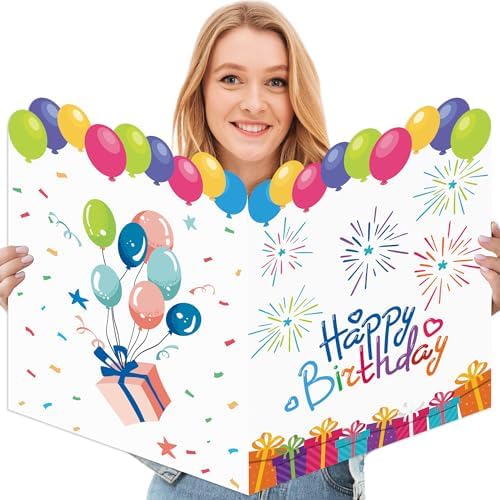 Amazon.com : Yoqipati Jumbo Birthday Card Giant Guest Book, 14 x 22 ...