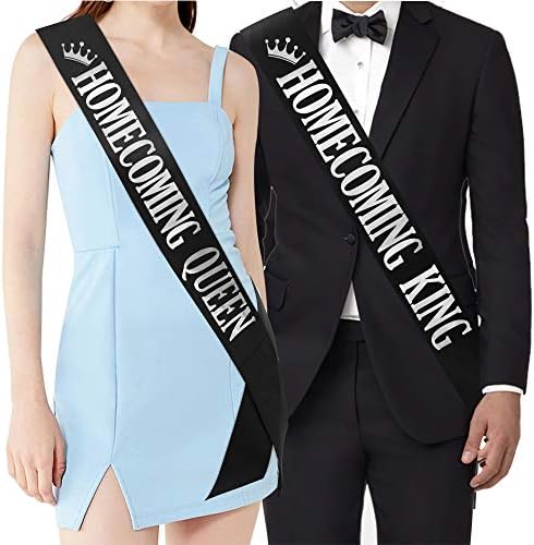 Amazon.com: "Homecoming King" and "Homecoming Queen" Sashes ...