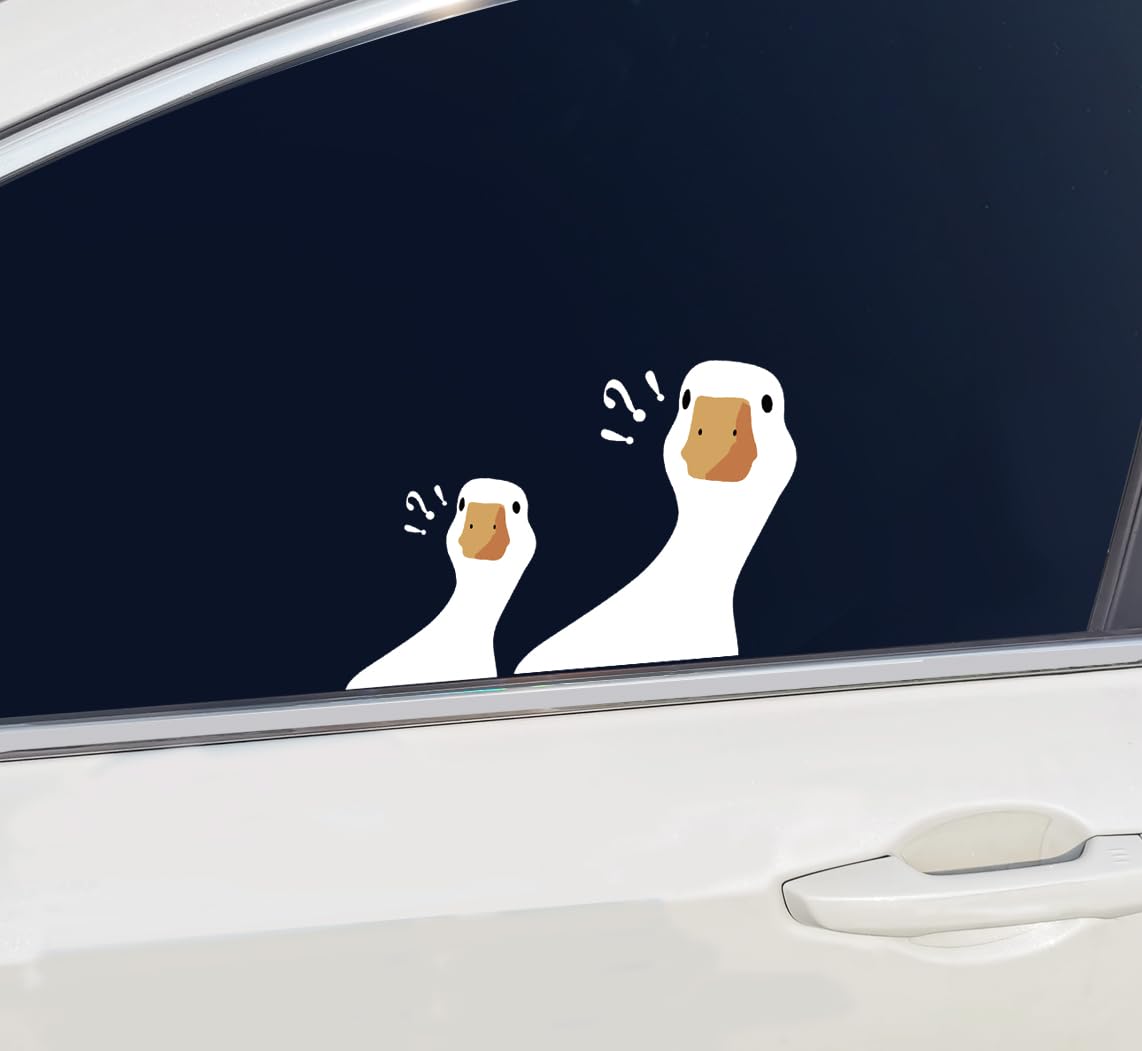 Amazon.com - Jfbrix Cute Funny Cartoon Confused Goose Vinyl Sticker, 1 ...