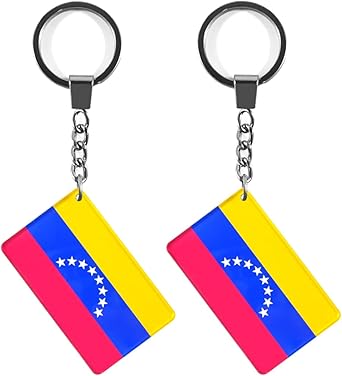 QQSD Venezuela Flag Keychain Venezuelan Key Ring, 2 Pack at Amazon Men ...