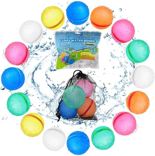 Reusable Water Balloons, Magnetic Water Bomb Balloons, Self-Sealing ...