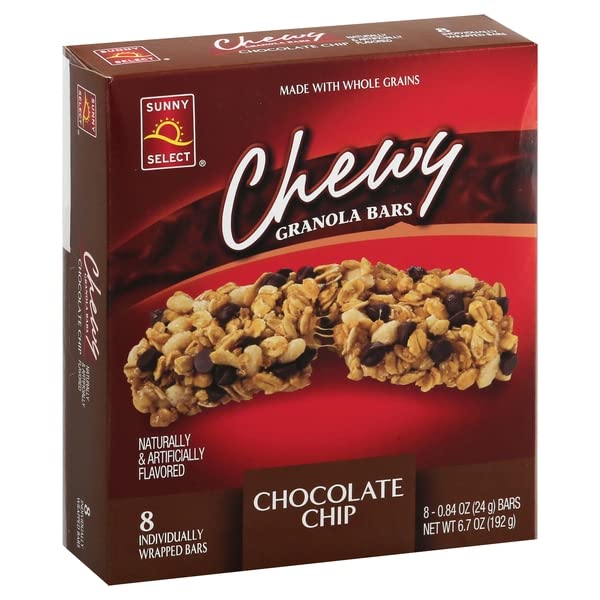Amazon.com: Sunny Select, Granola Bars Chocolate Chip Chewy, 8 Count ...