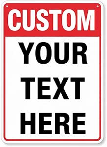 Amazon.com: 14x10 Inch Custom Metal Sign - Rust-Free & Uv/Fade ...