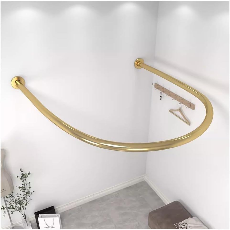 Amazon.com: Fitting Room Curtain Rod- U-Shaped Shower Rod- Dressing ...