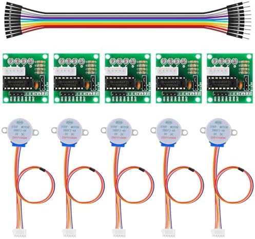 Amazon.com: WWZMDiB 28BYJ-48 ULN2003 5V Stepper Motor and Driver Board kit Compatible with ...