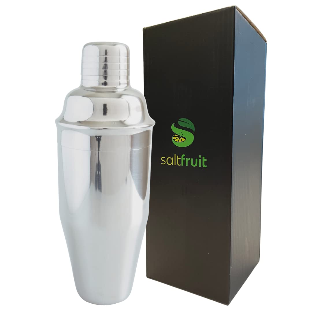 3 Piece Stainless Steel Cocktail Shaker Extra Large 24 Oz | Desertcart ...