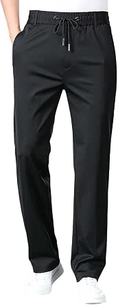 Amazon.com: Men Dress Pants Plus Size Casual Business Trousers Straight ...