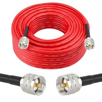 MOOKEERF RG8X Coaxial Cable 75ft,CB Coax Cable,UHF PL259 Male to Male ...