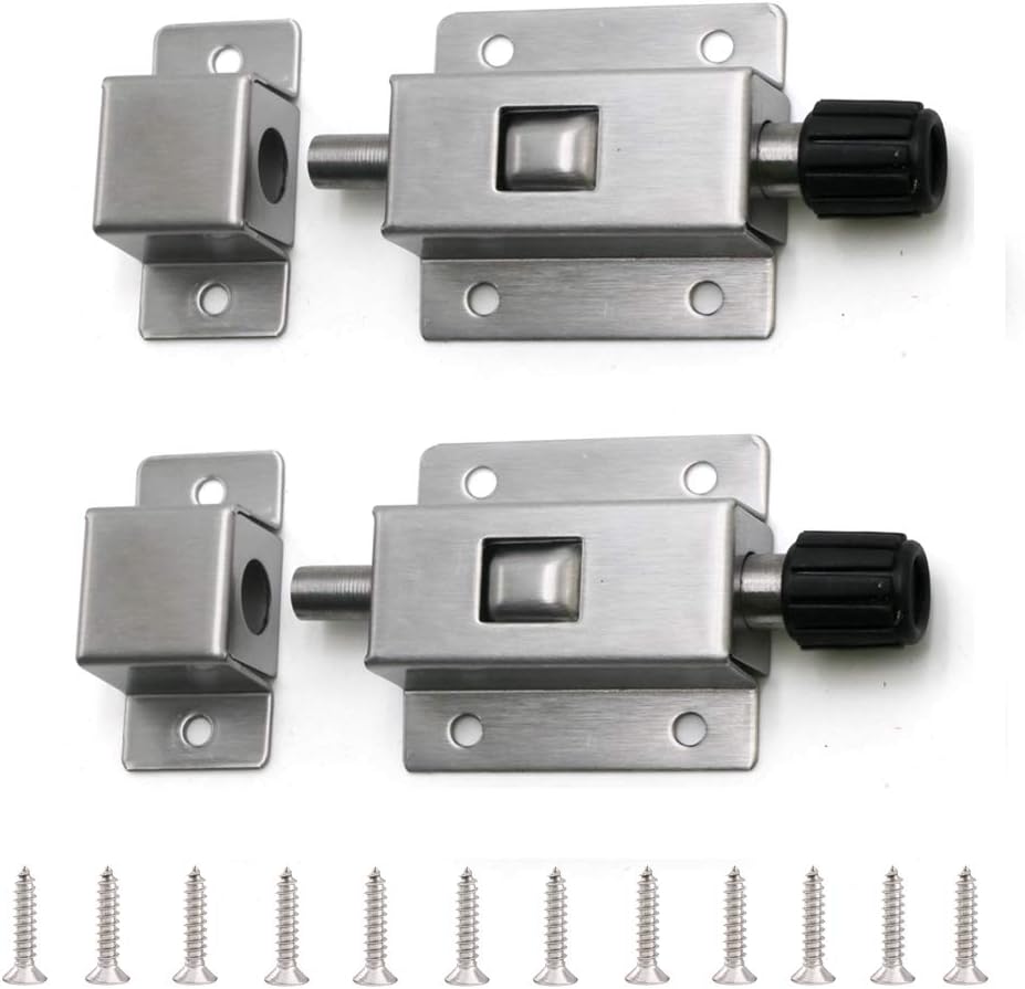 Amazon.com: Small Size Spring Loaded Latch Pin - Door Security Slide ...