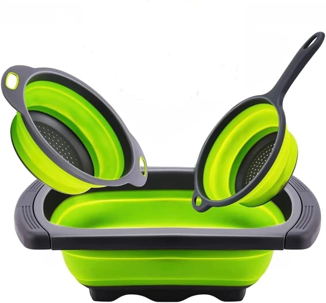 Amazon.com: Top Mad Collapsible Colander Set of 3 Sizes, Modern Green ...