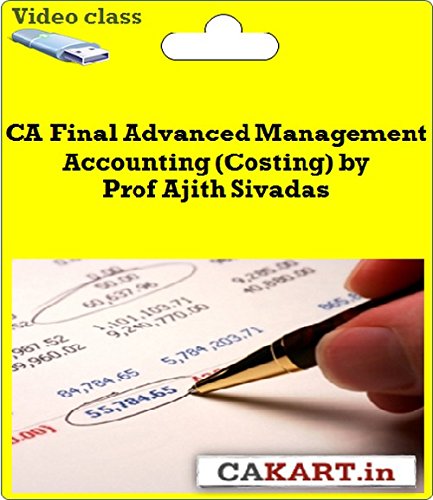 CAKART CA Final Advanced Management Accounting (Costing) by Prof. Ajith Sivadas (USB Pen Drive ...